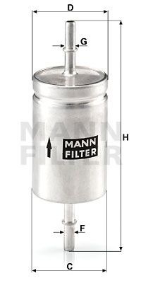 Palivový filtr MANN-FILTER WK 512 — Autodíly PEMA