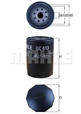 Olejový filtr MAHLE OC 613 — MLPARTS