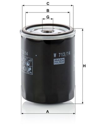 Oljefilter - Ford - MANN-FILTER W71314 — VORTO | Bildeler online ...